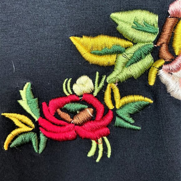 Dior | Tops | Christian Dior Black Women Floral Embroidery M | Poshmark
